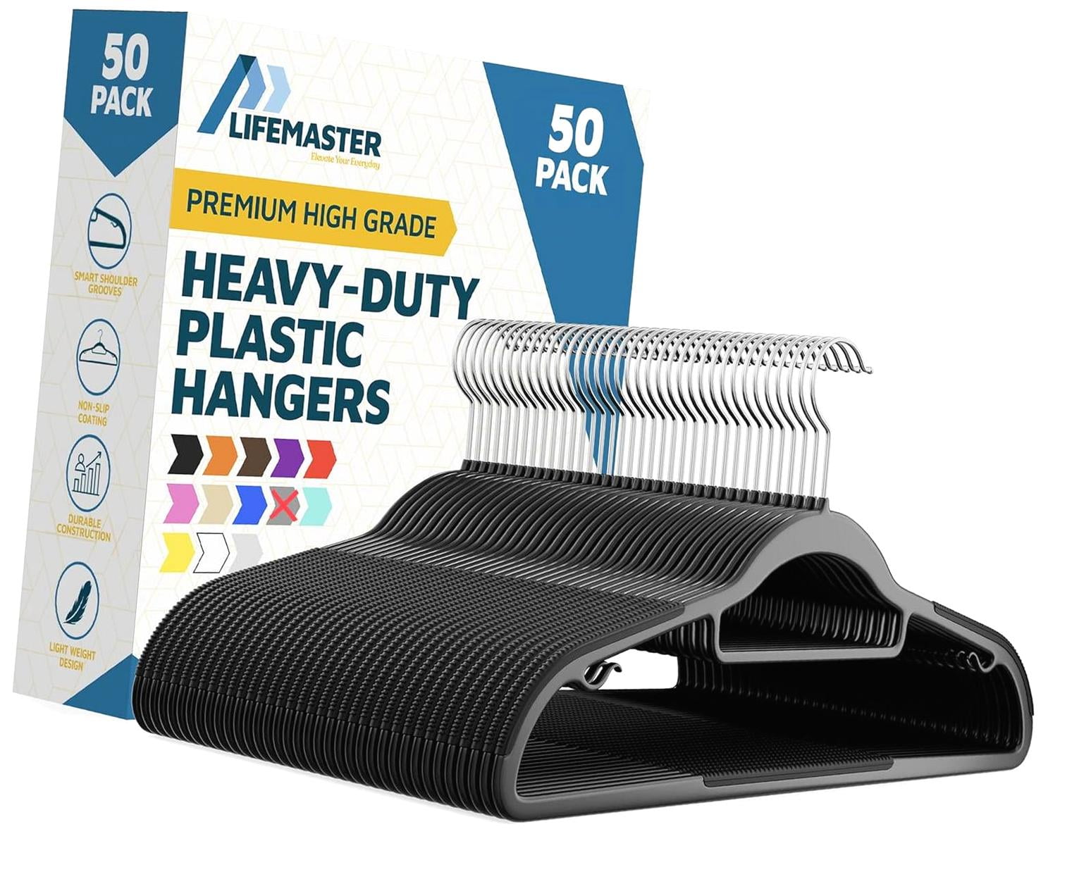 BESTKITTY Multi-Purpose Garment Hanger Collection - 50 Units Compact ...