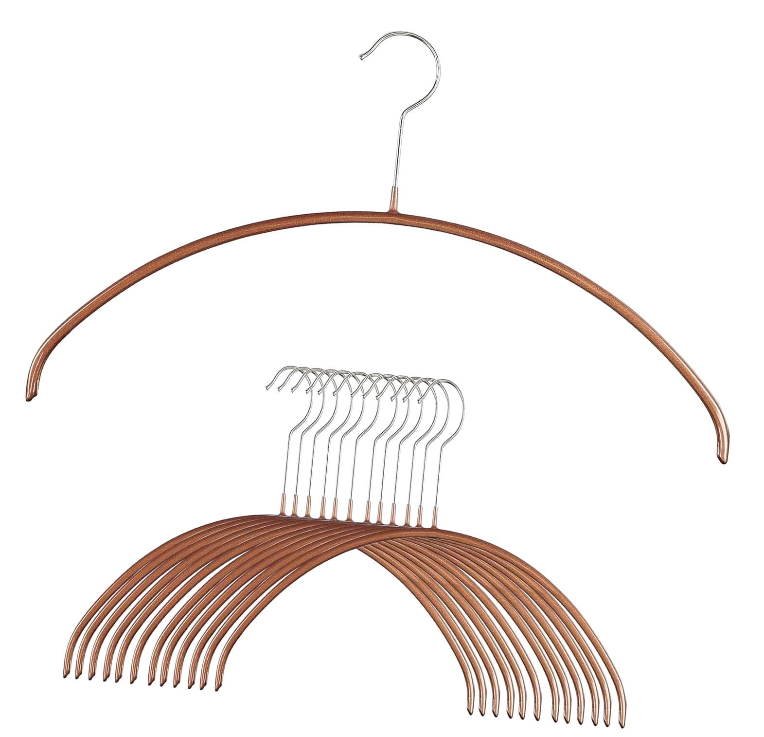 BESTKITTY Narrow Petite Clothing Hangers, Steel Hanger with Non ...
