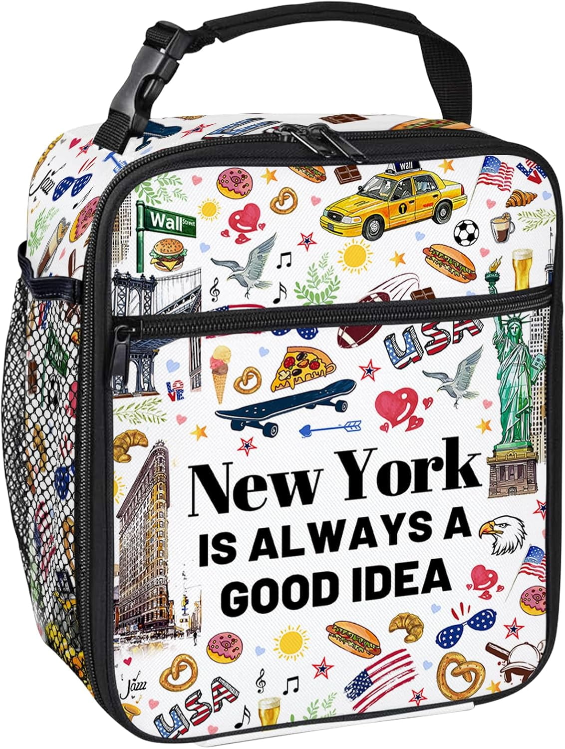 BESTKITTY New York City Lun Box for Women Men, Insulated Lun Bag for ...