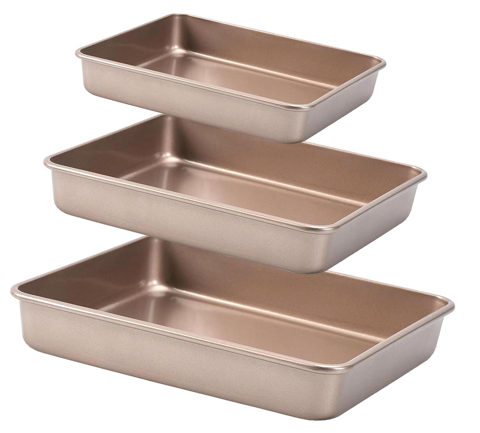 BESTKITTY Nonstick Roasting Pan, Deep Baking Pan Collection, Large Cake ...