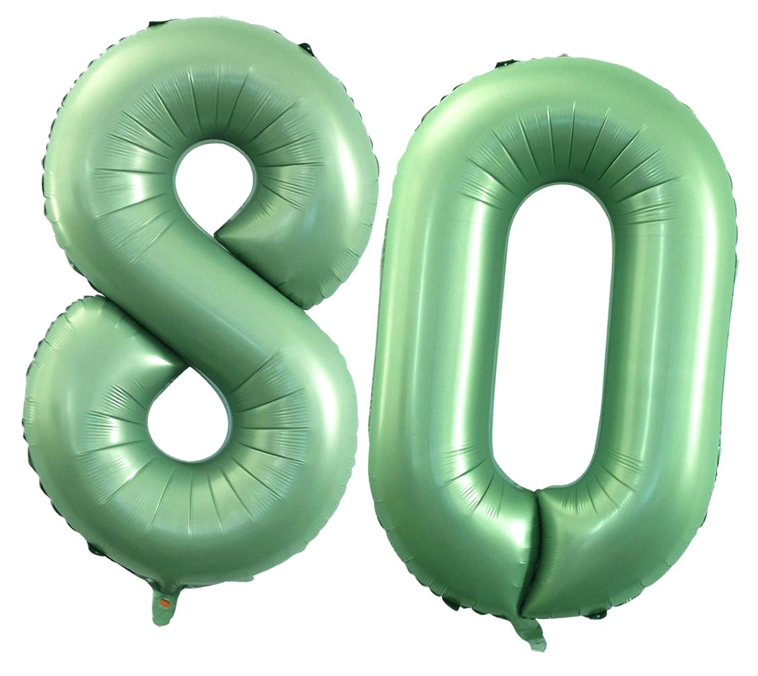 BESTKITTY Number 80 Balloons for 80th Birthday Celebration, 42 Inch ...