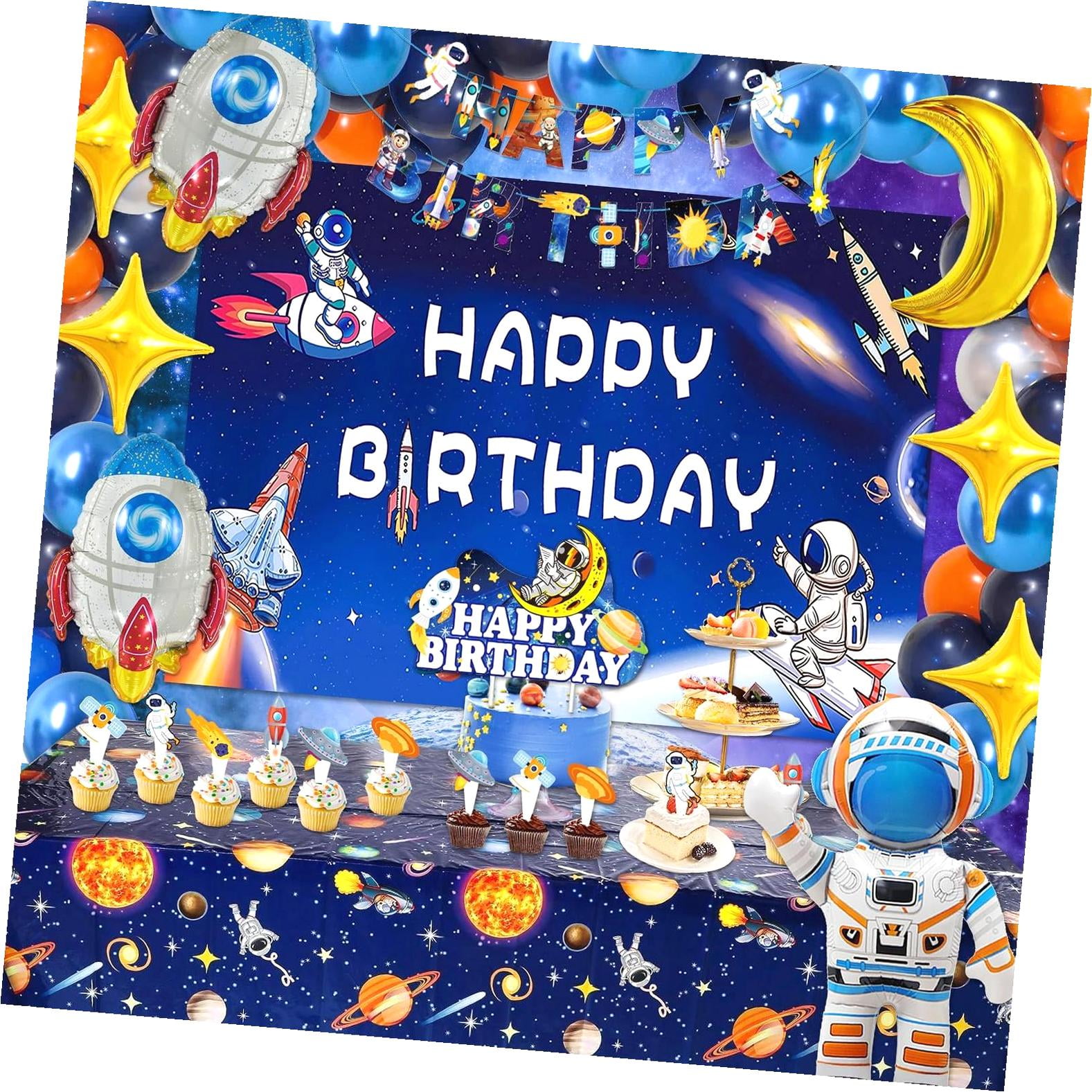 BESTKITTY Outer Space Birthday Party Decorations, Space Themed Party ...