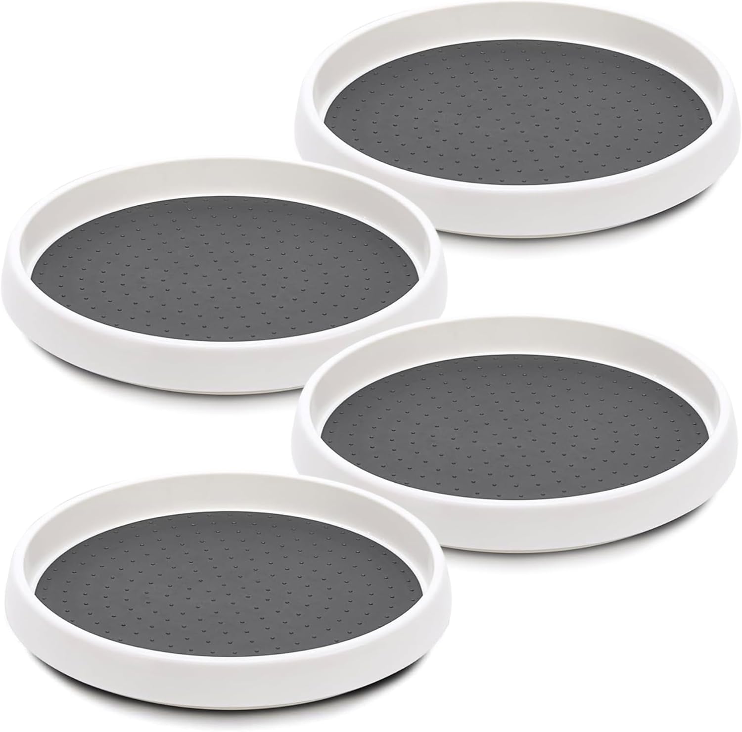 BESTKITTY Pa of 4 10-in Non-Skid Lazy Susan Cabinet Organizer ...