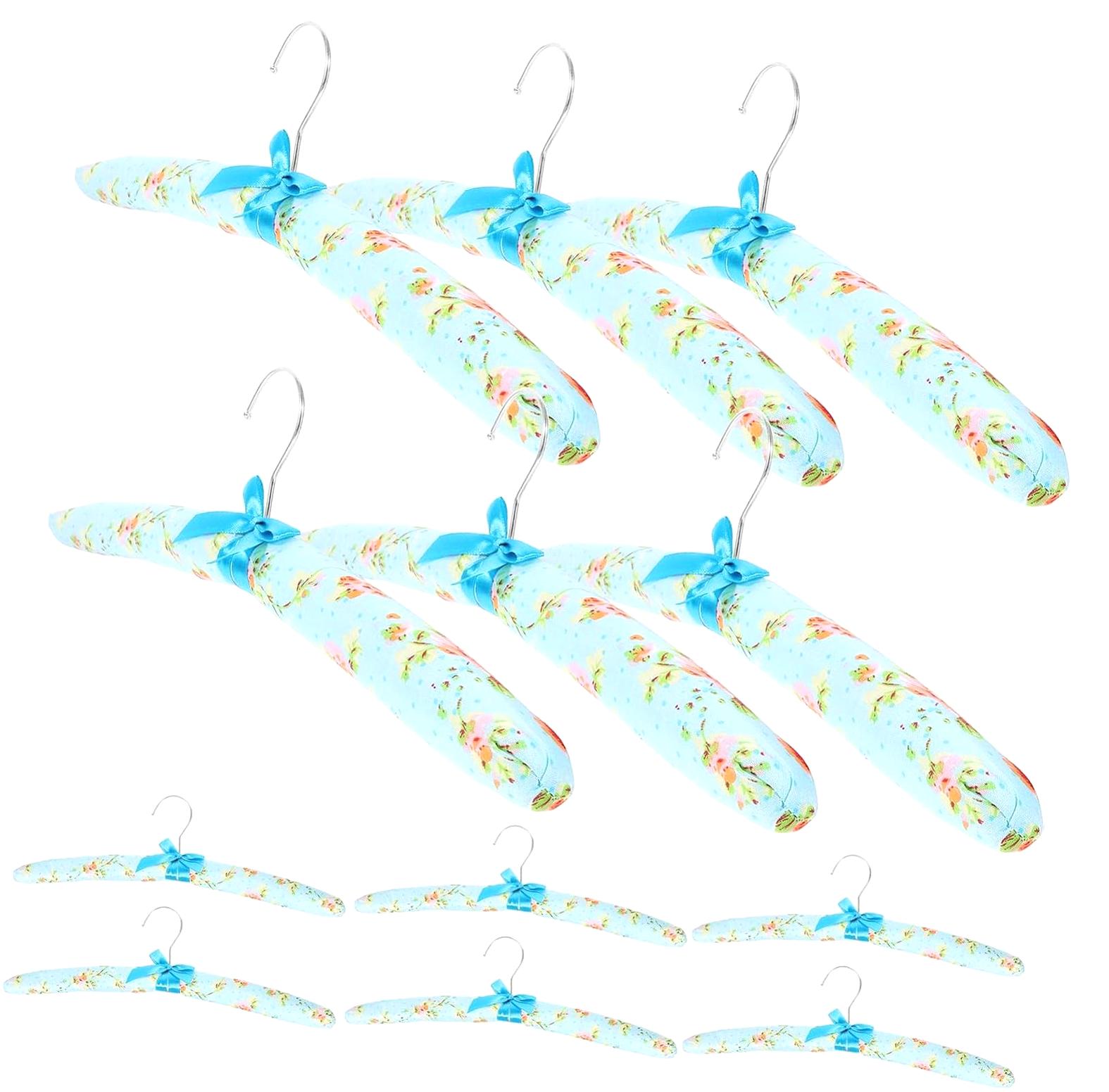 BESTKITTY Padded Cloth Hanger 10pcs Floral Sweater Hangers No Bump ...