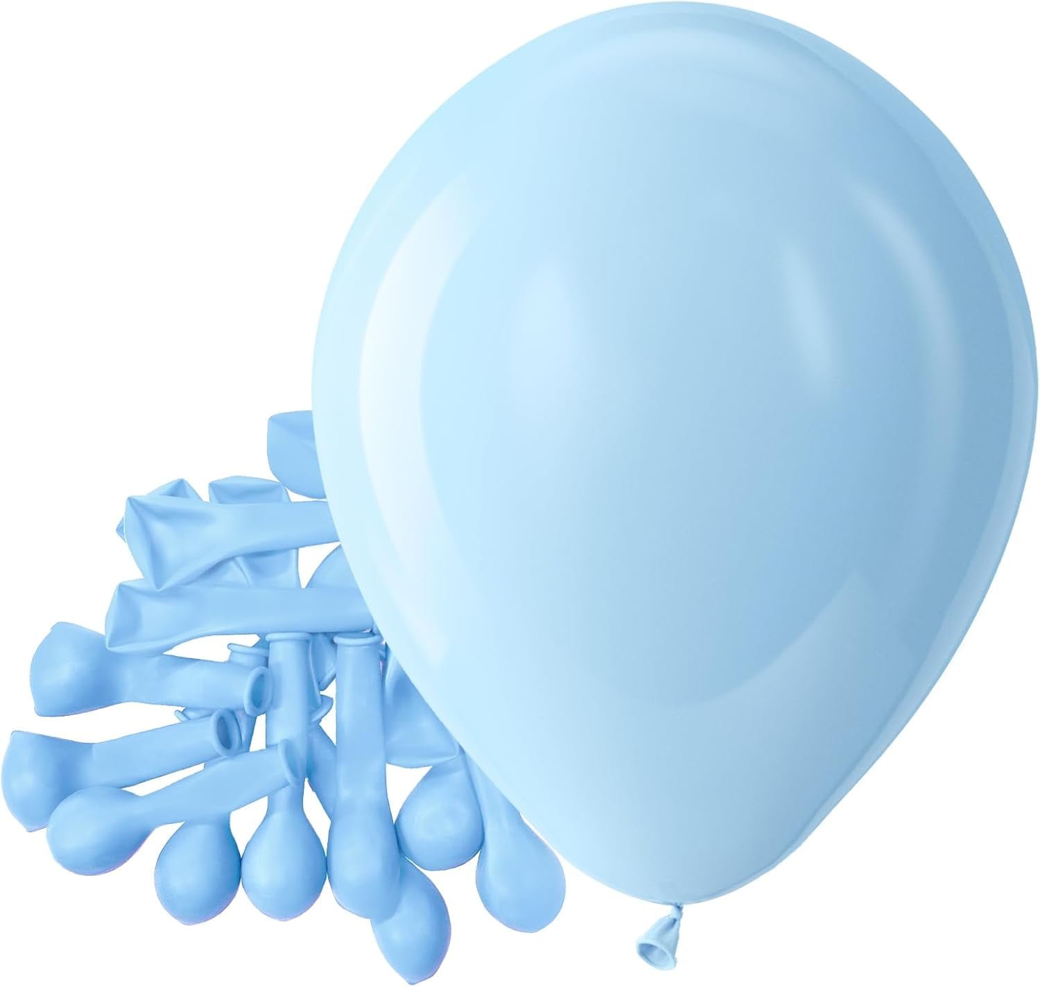 BESTKITTY Pastel Blue Latex Party Balloons - 150 Pa 5 in Round Helium ...