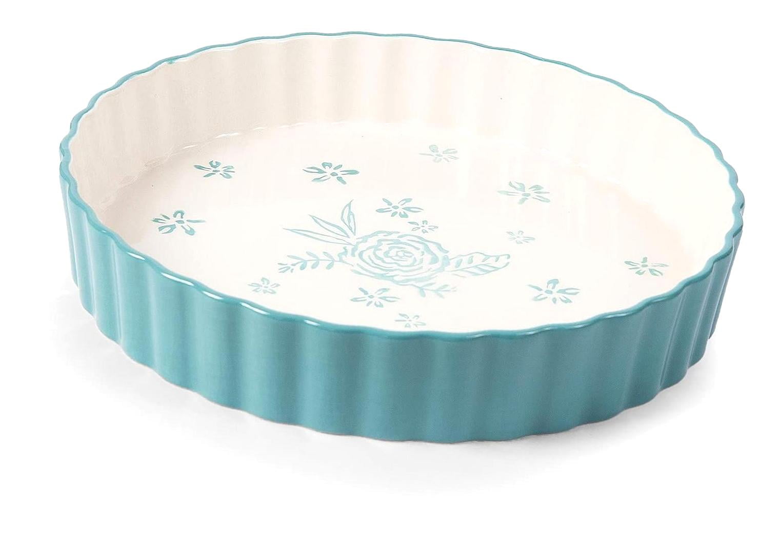 BESTKITTY Pie Pan, Quiche Ceramic Pie Dish, 9-Inch Deep Dish Pie Pan ...