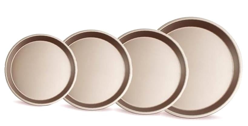 BESTKITTY Pizza Pans 4-Piece Set, Non-Stick Pizza Baking Trays in 6-11 ...