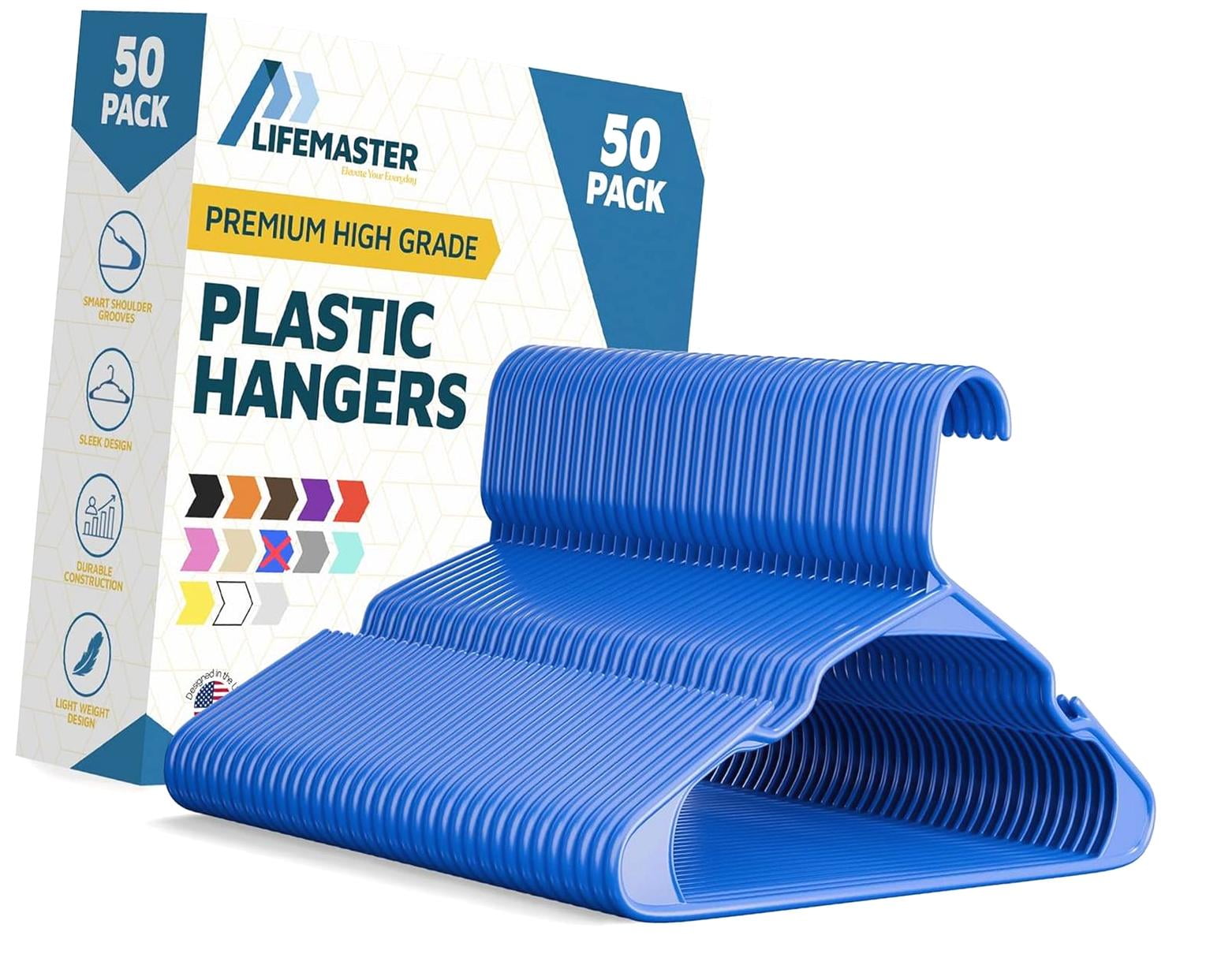 BESTKITTY Plastic Garment Hangers – Robust Hanger Collection, for ...