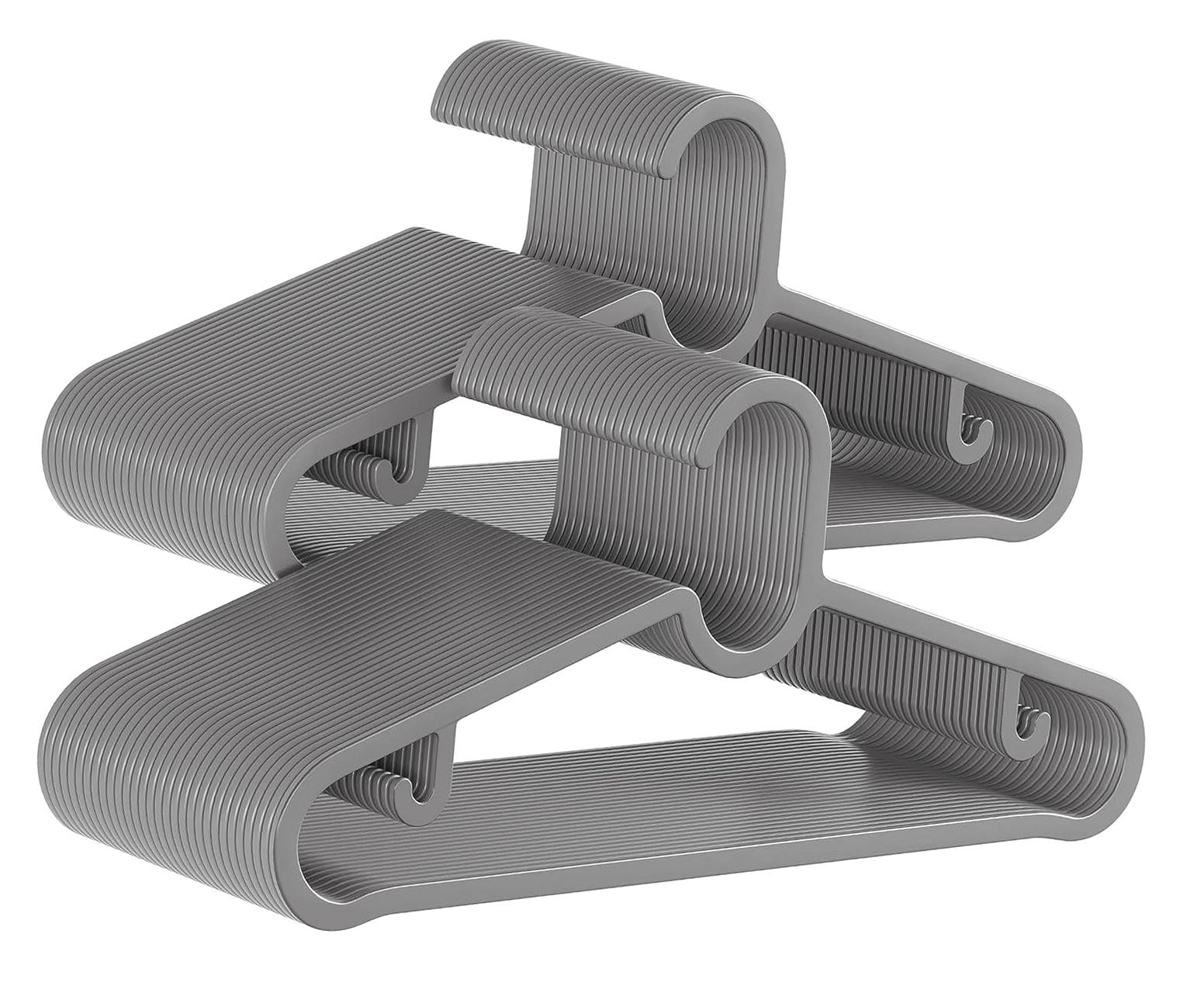 BESTKITTY Plastic Hangers 60-Pack, Standard Clothes Hangers with Hooks ...