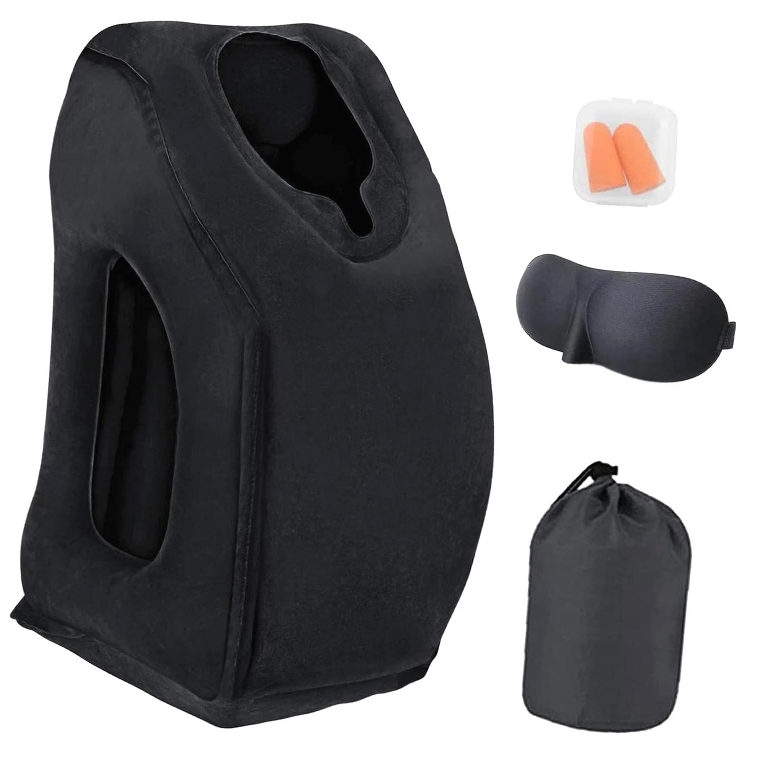 BESTKITTY Portable Inflatable Neck Pillow for Travel, Supports Head and ...