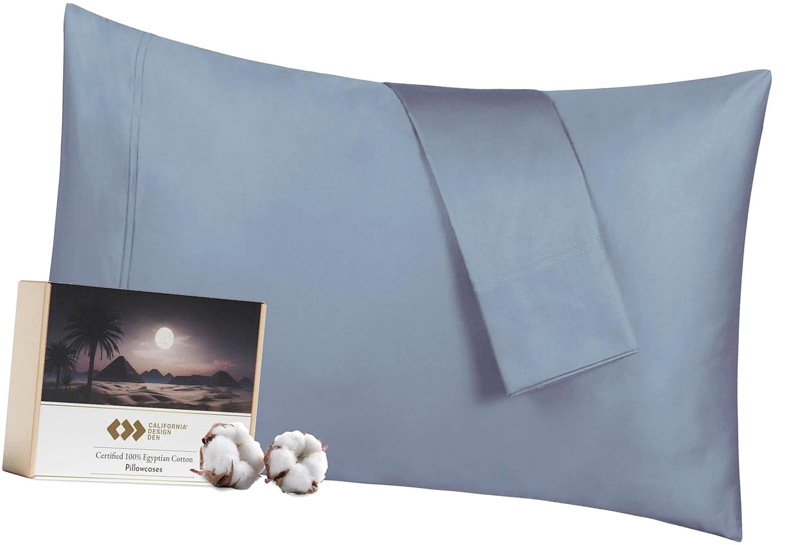 BESTKITTY Premium 100% Egyptian Cotton Pillow Covers Queen Size Duo ...