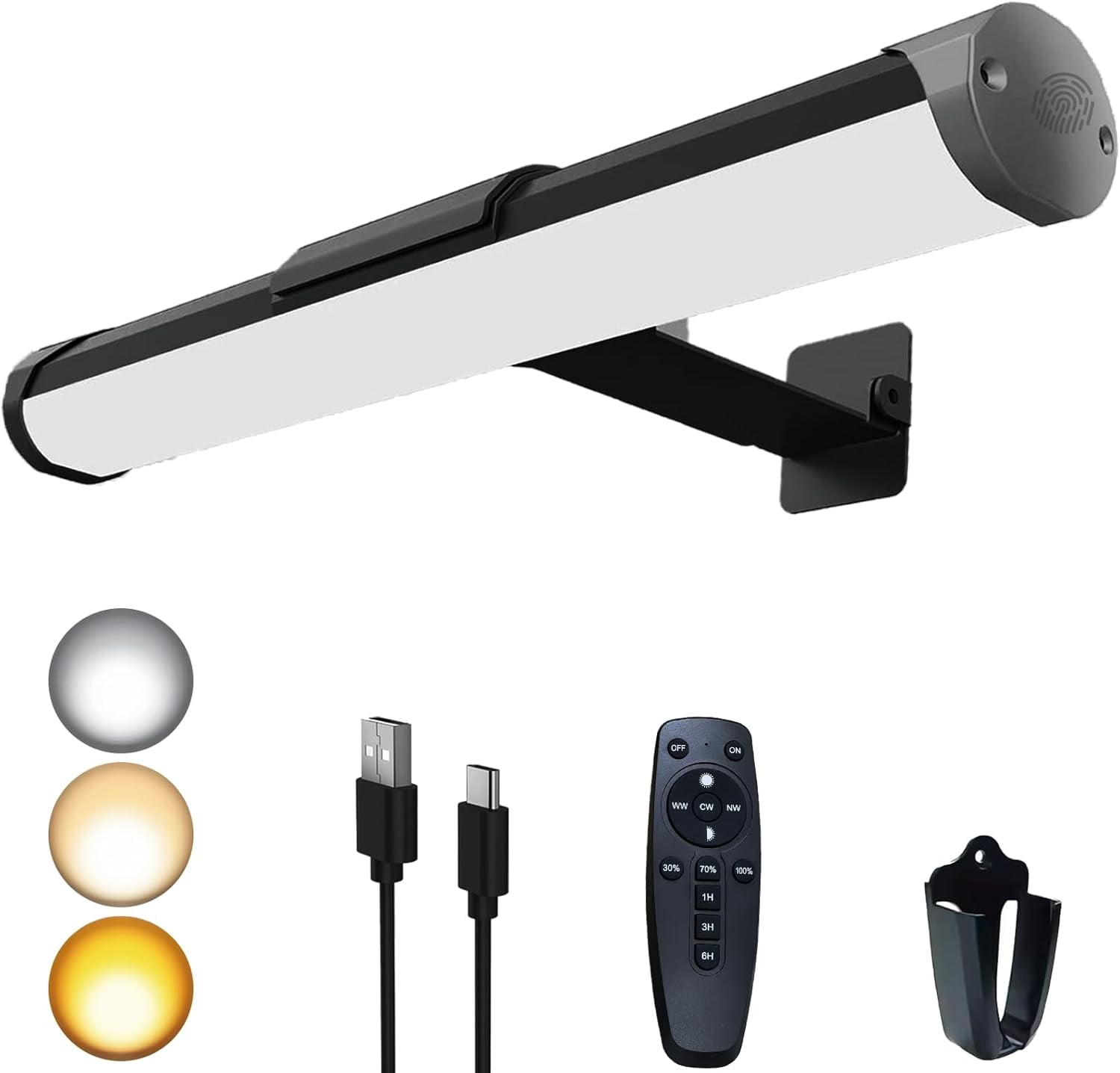 BESTKITTY Pture Light Battery Operated, 13.8in Wirel Art Light for ...