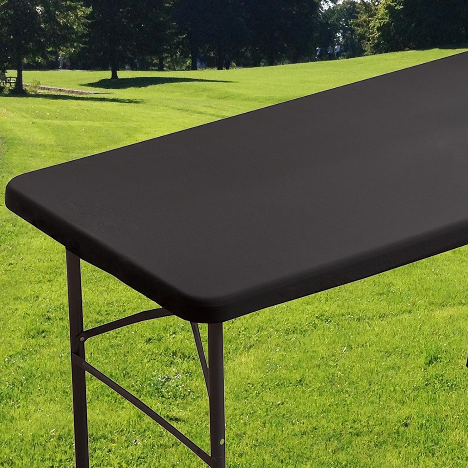 BESTKITTY Rectangle Spandex 8 FT tted Tablecloth, Elast Folding Pn ...