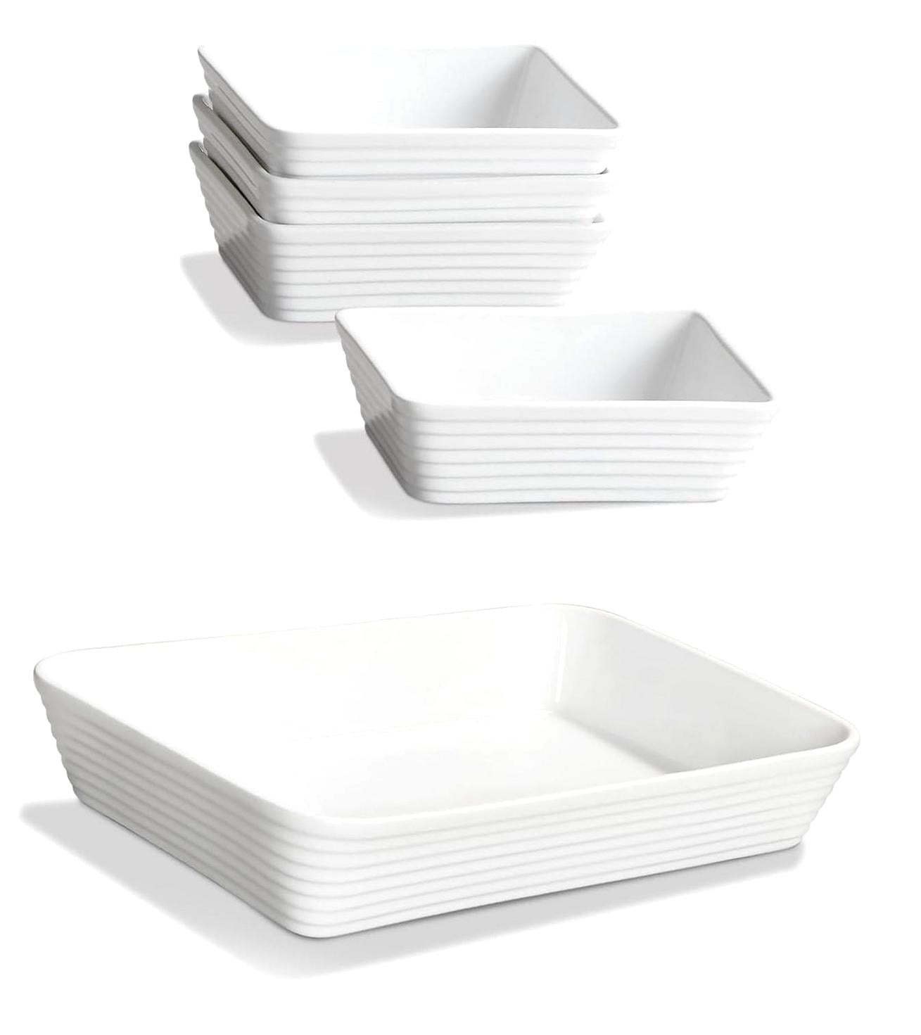 BESTKITTY Rectangular Casserole Dish Collection - 7 & 13.5 Inch Ceramic ...