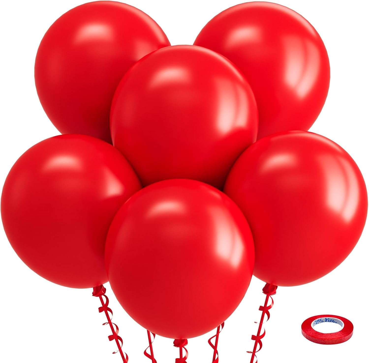 BESTKITTY Red Balloons 18 In - 30 Pa Large Th Red Balloons Big Round ...
