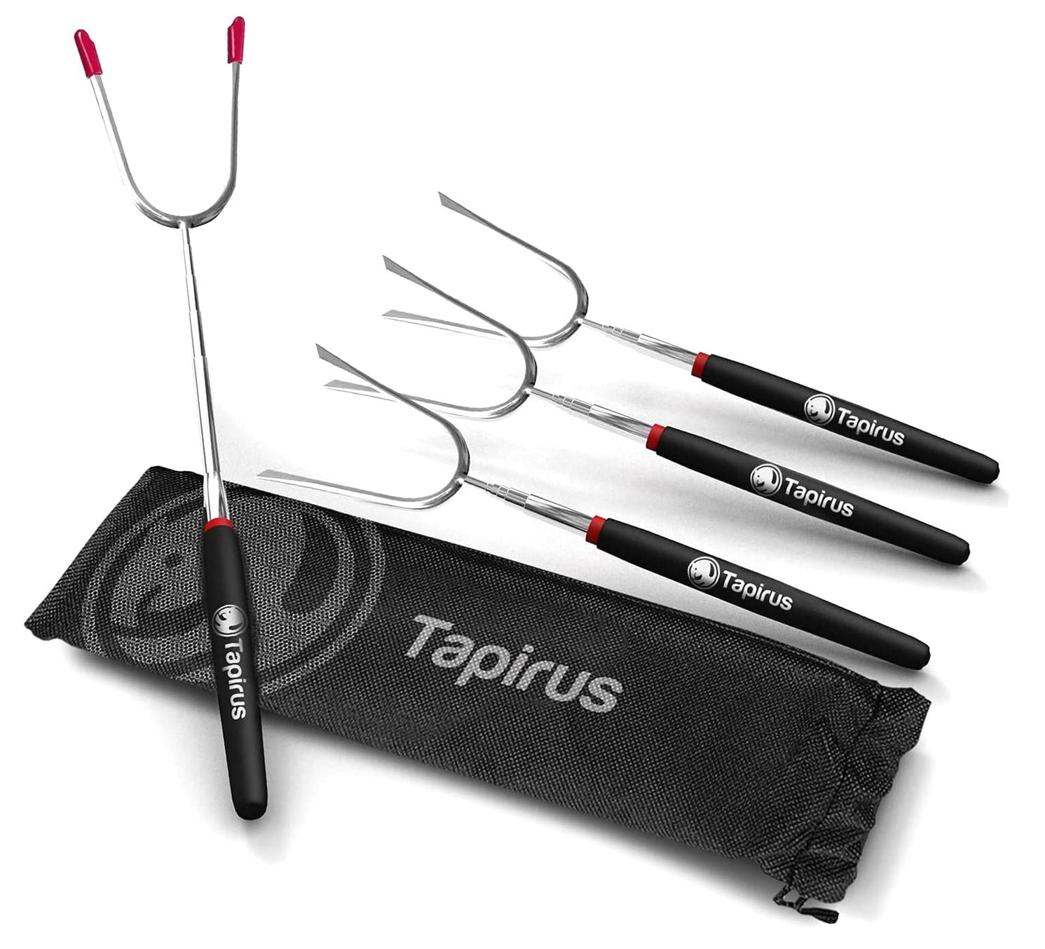 BESTKITTY Roasting Sticks | 4-Pack Extra-Long Retractable Campfire ...