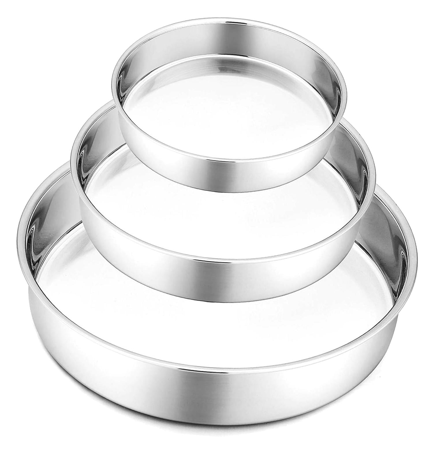 BESTKITTY Round Cake Pan Set, Stainless Steel Baking Pans for Layered ...