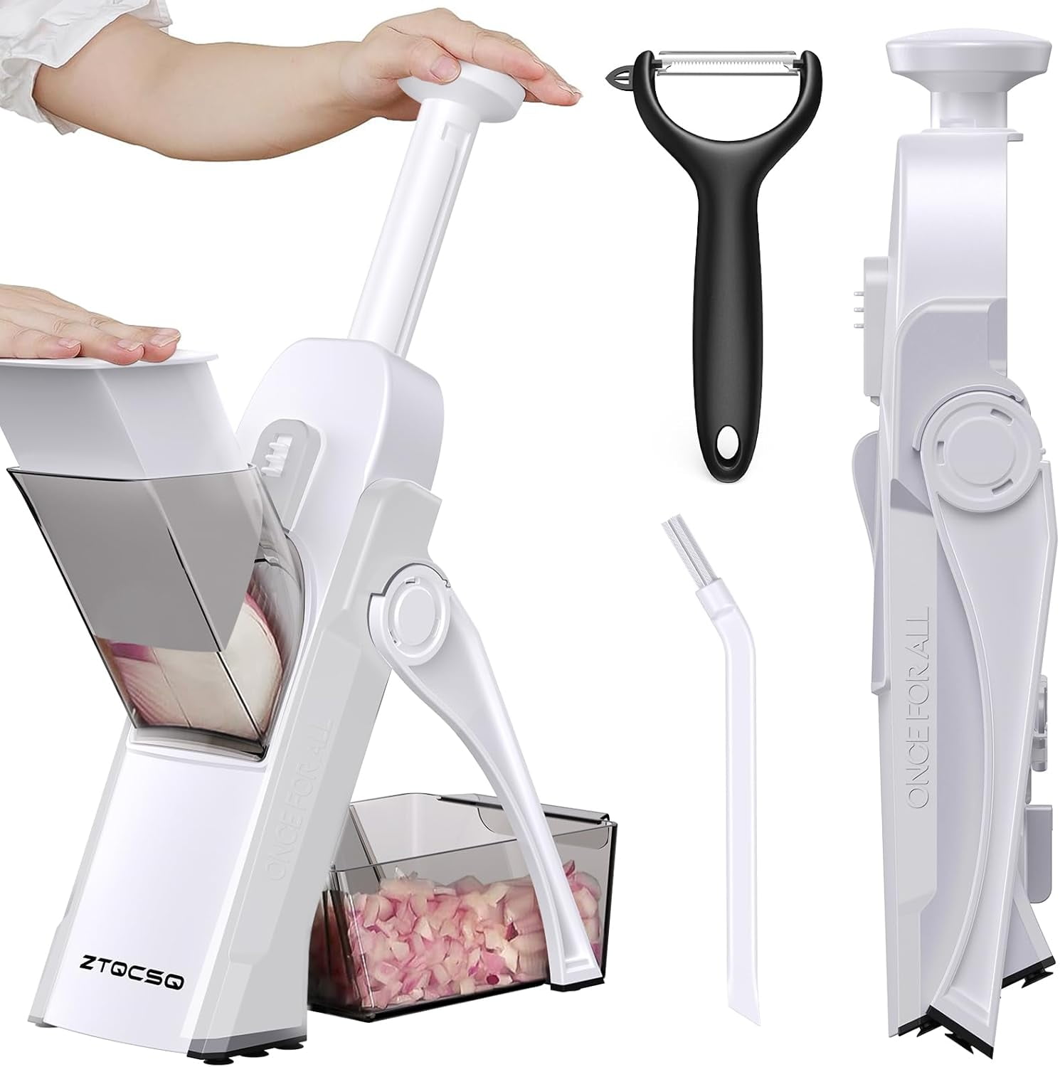 BESTKITTY Safe e Sler for en, Meal Prep, Potato Sler, Adjustable/Easy to Clean/Storage, en op ...