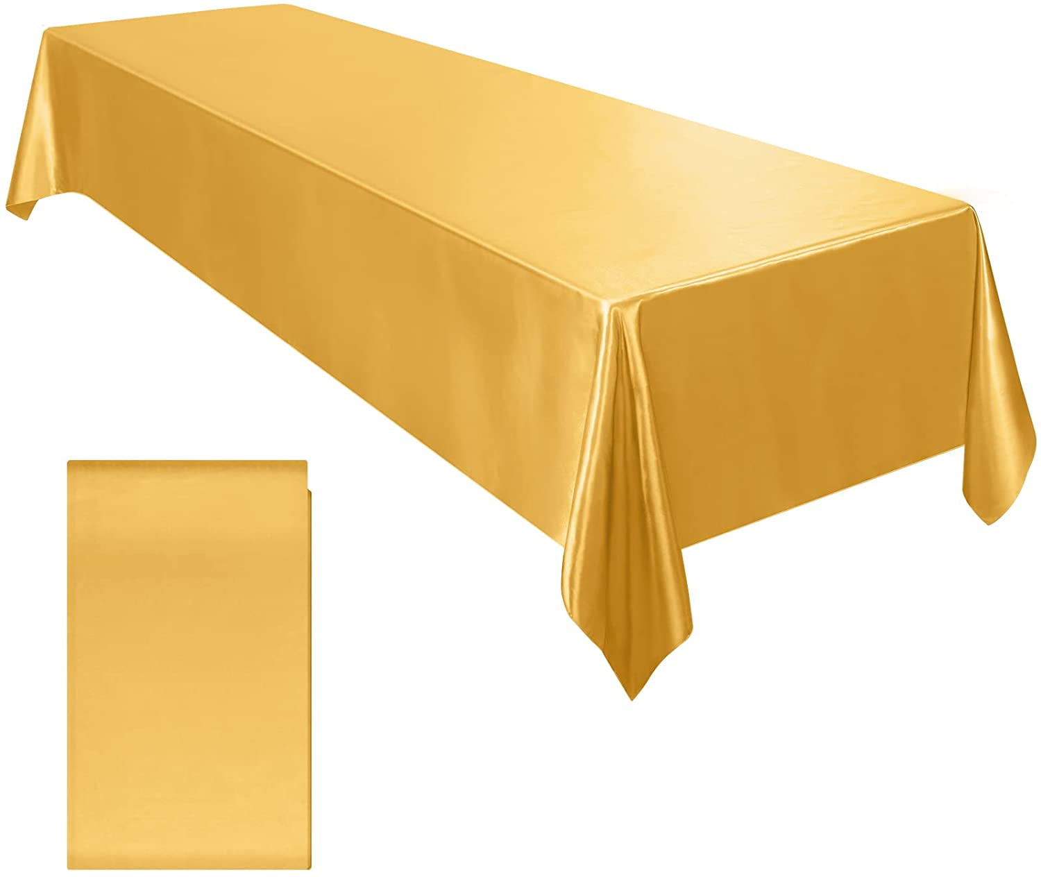 BESTKITTY Satin Party Table Cover 58 x 102 Ines Wedding Rectangle ...