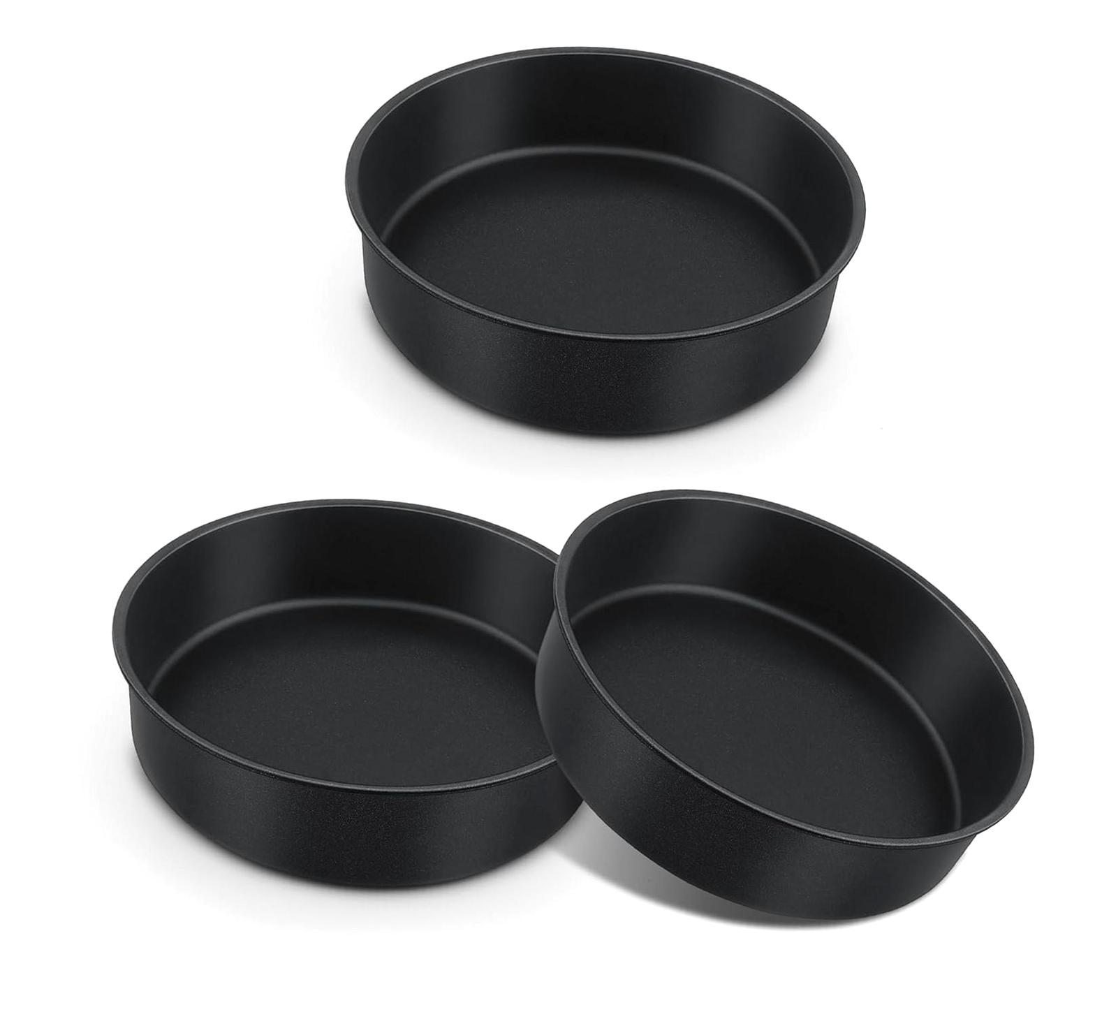 BESTKITTY Set of 3, 8 Inch Cake Pans, Non-Stick Round Layer Cake Baking ...
