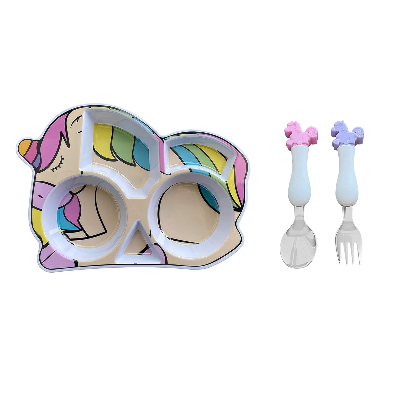 BESTKITTY - Shed Plate and Utensil Set - Fun, BPA-Free, Shatter- Rnt ...