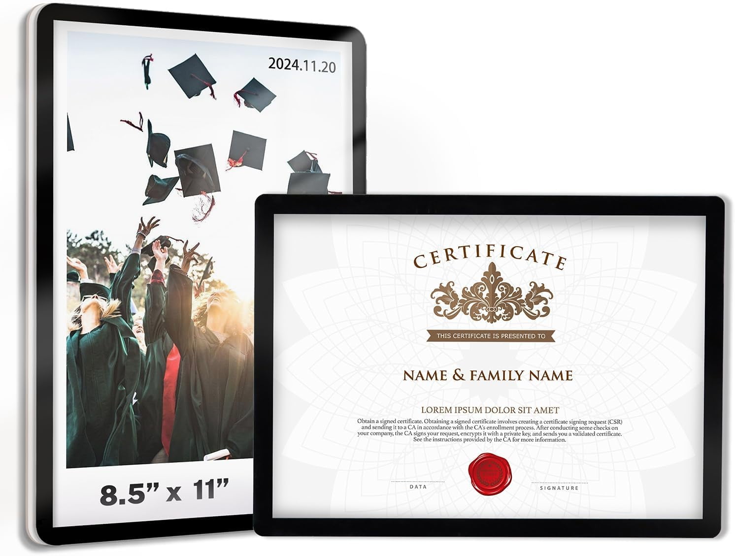 BESTKITTY Sign Holder 8.5"x11" Wall-nted 2 Pa, Self-Aesive Display Fe ...