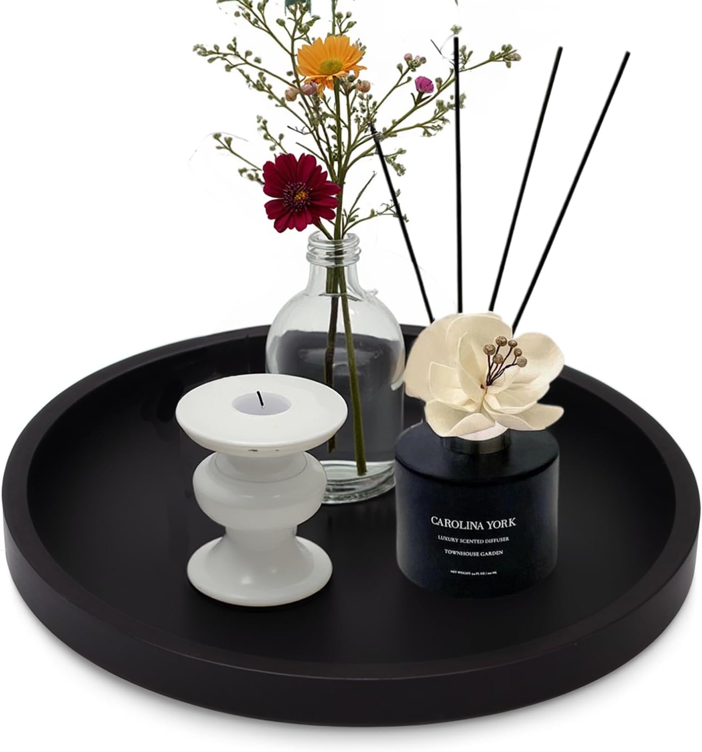 BESTKITTY Silone Batoom Tray,Shatterof Round Tray for Batoom Vanity ...