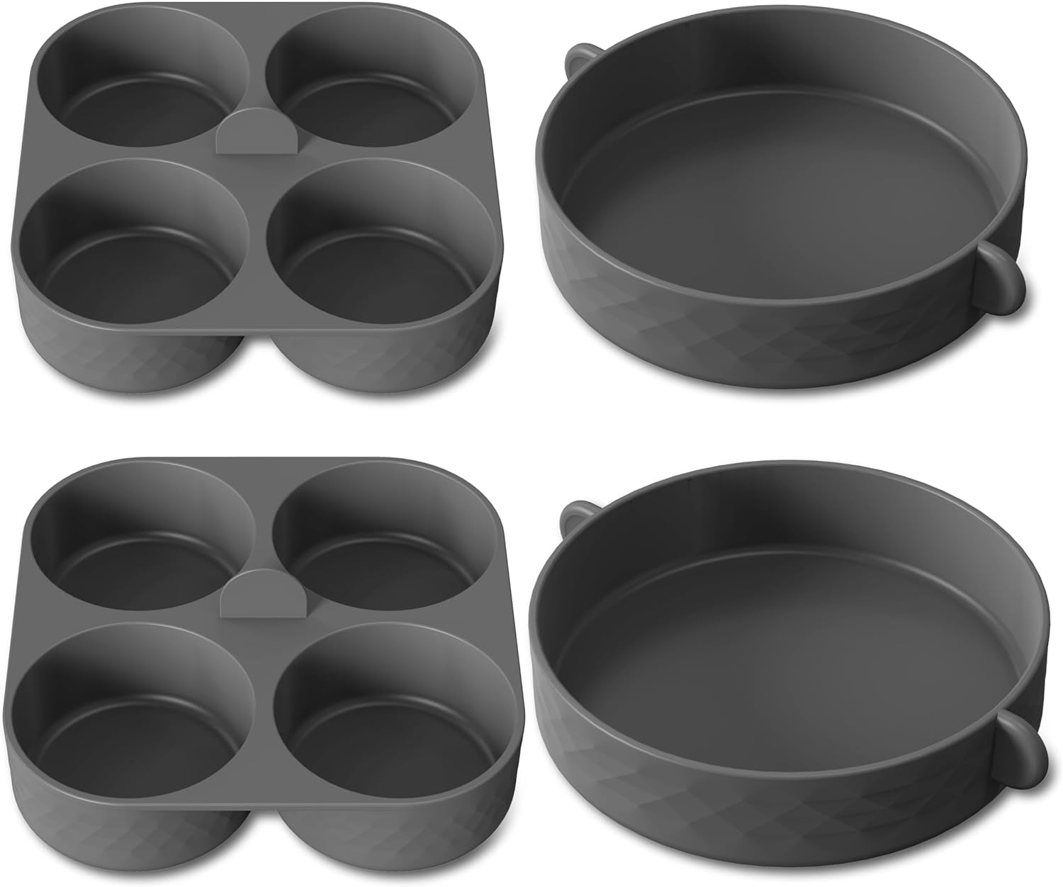 BESTKITTY Silone Bite Molds for and Sous Vide Bite Maker, 2 Pcs of 4 In ...