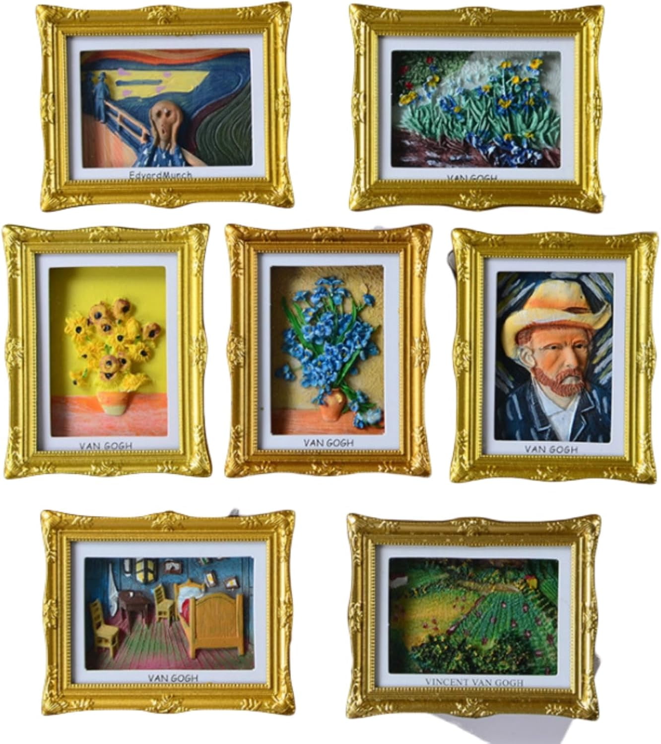 BESTKITTY Small Fridge Refrigerator Mag Pture Fs, Vintage Style Open ...