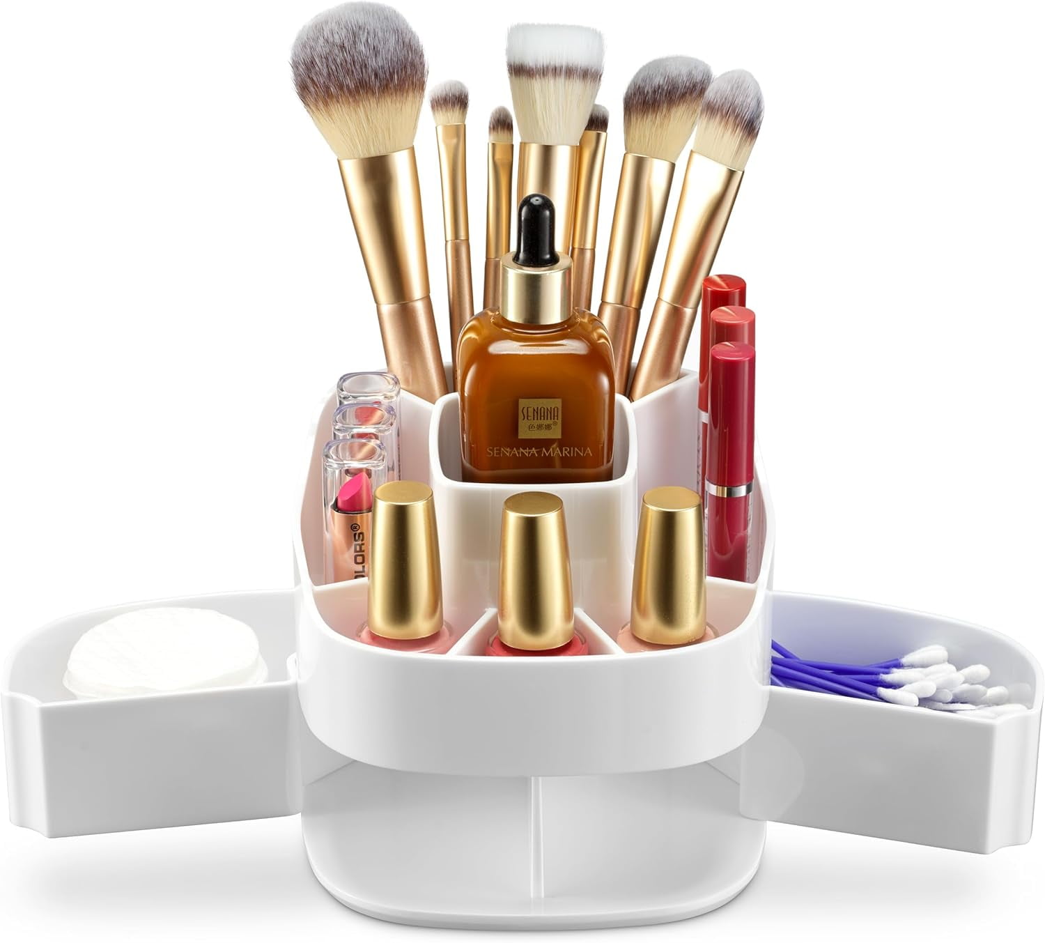 BESTKITTY Small Rotating Makeup Organizer - A Mini Yet Spacious Cosmet ...