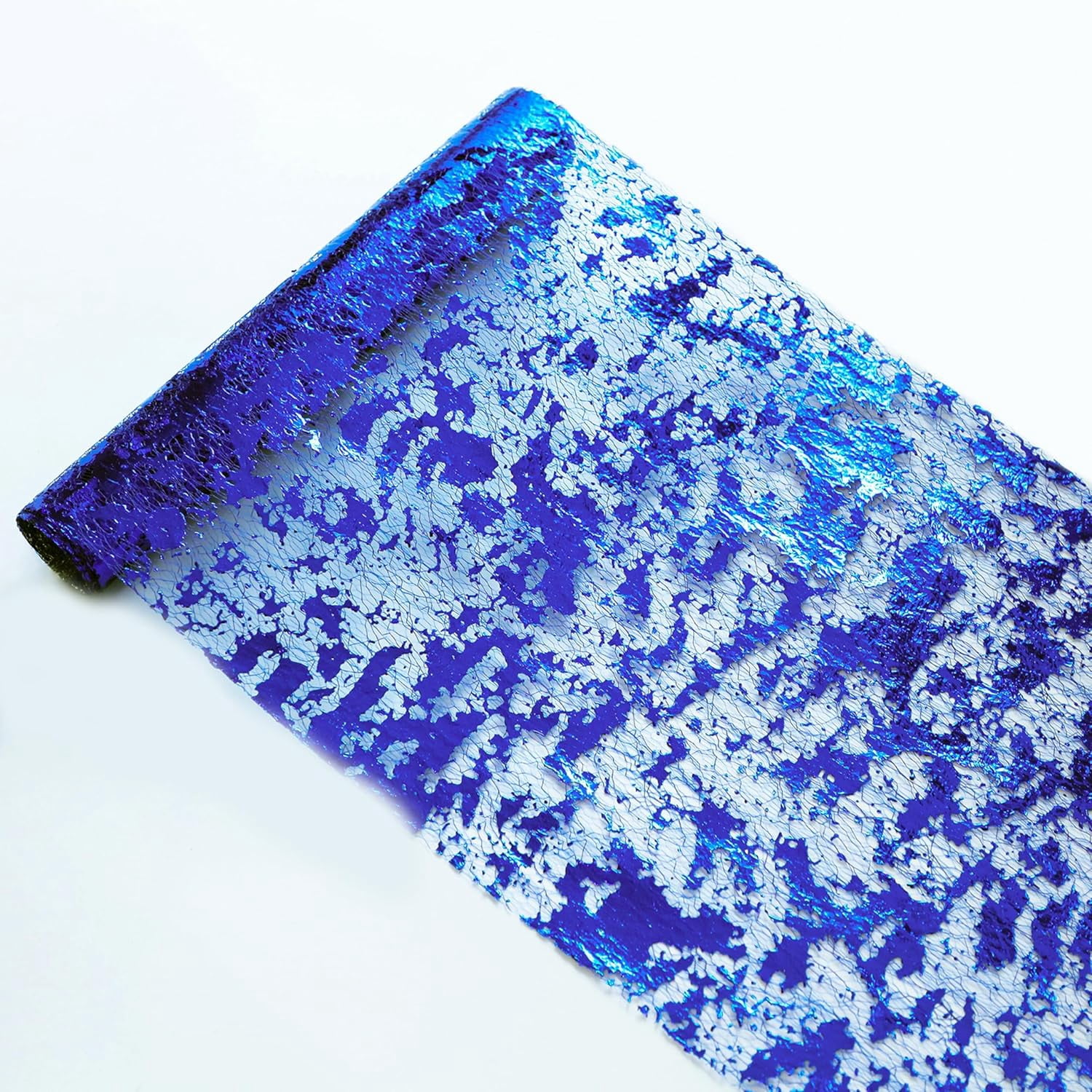 BESTKITTY Snowdom Blue Table Runner, Sequin Glitter Foil Met Thin Mesh ...