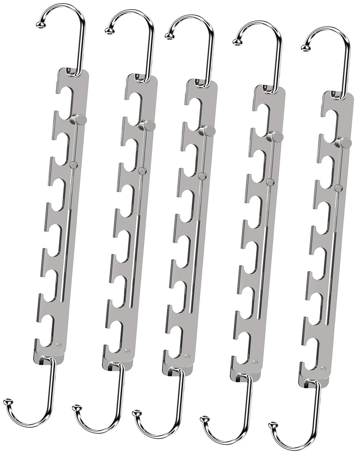 BESTKITTY Space Saving Hangers Telescopic, 6 Holes Clothes Hangers ...