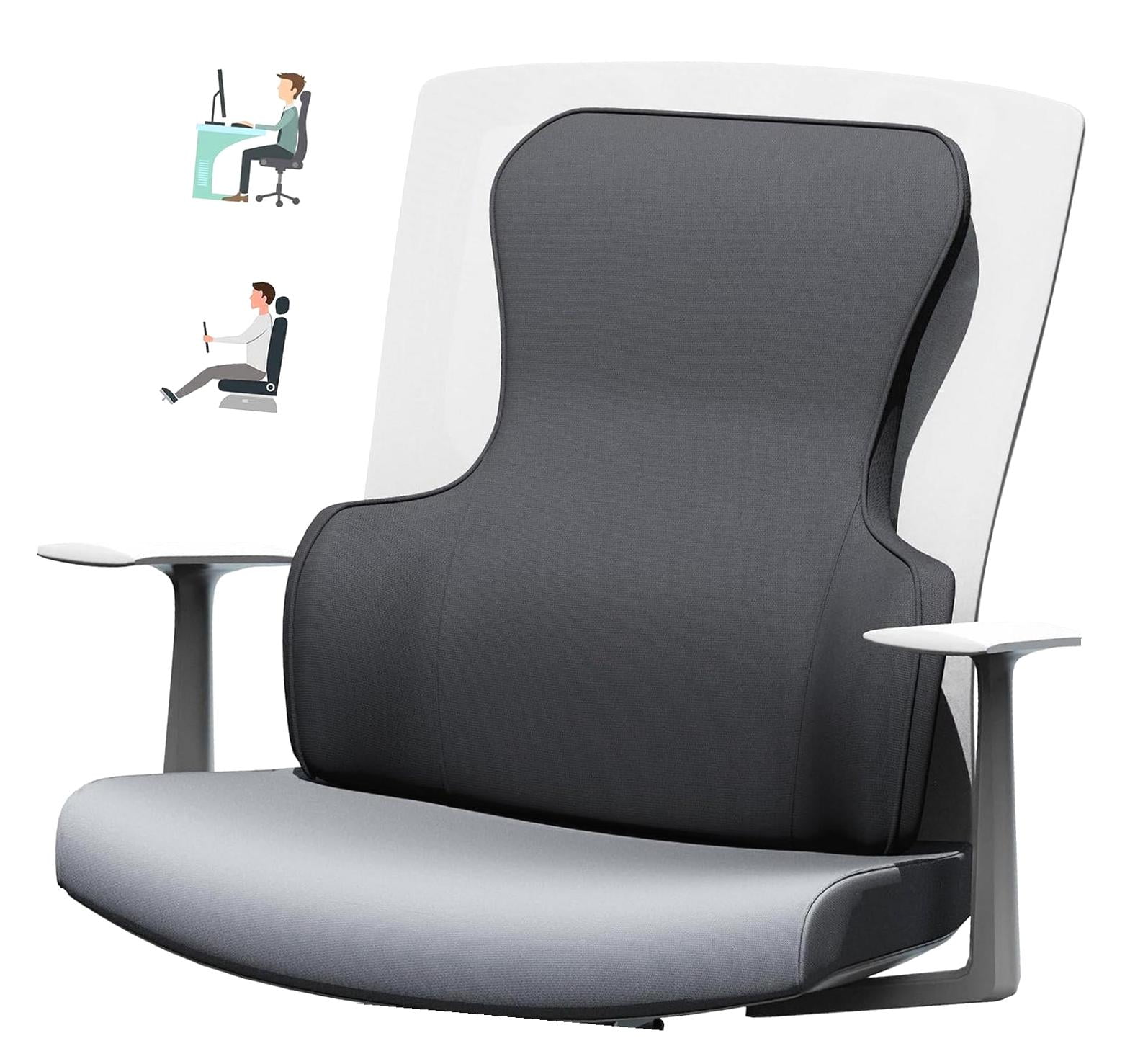 BESTKITTY Spine Aid for Office Chair - Ergonomic Memory Foam Lumbar ...