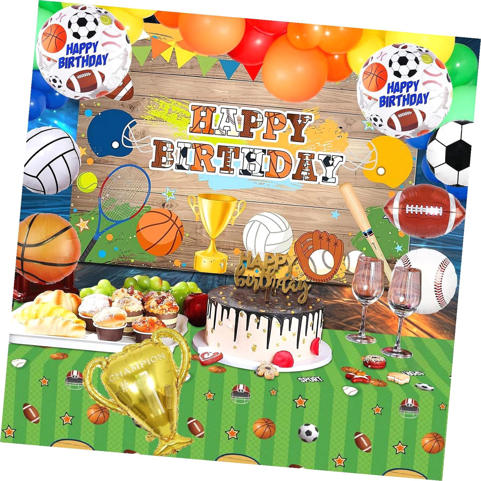 BESTKITTY Sports Birthday Party Decorations for Boys, Sport Birthday ...