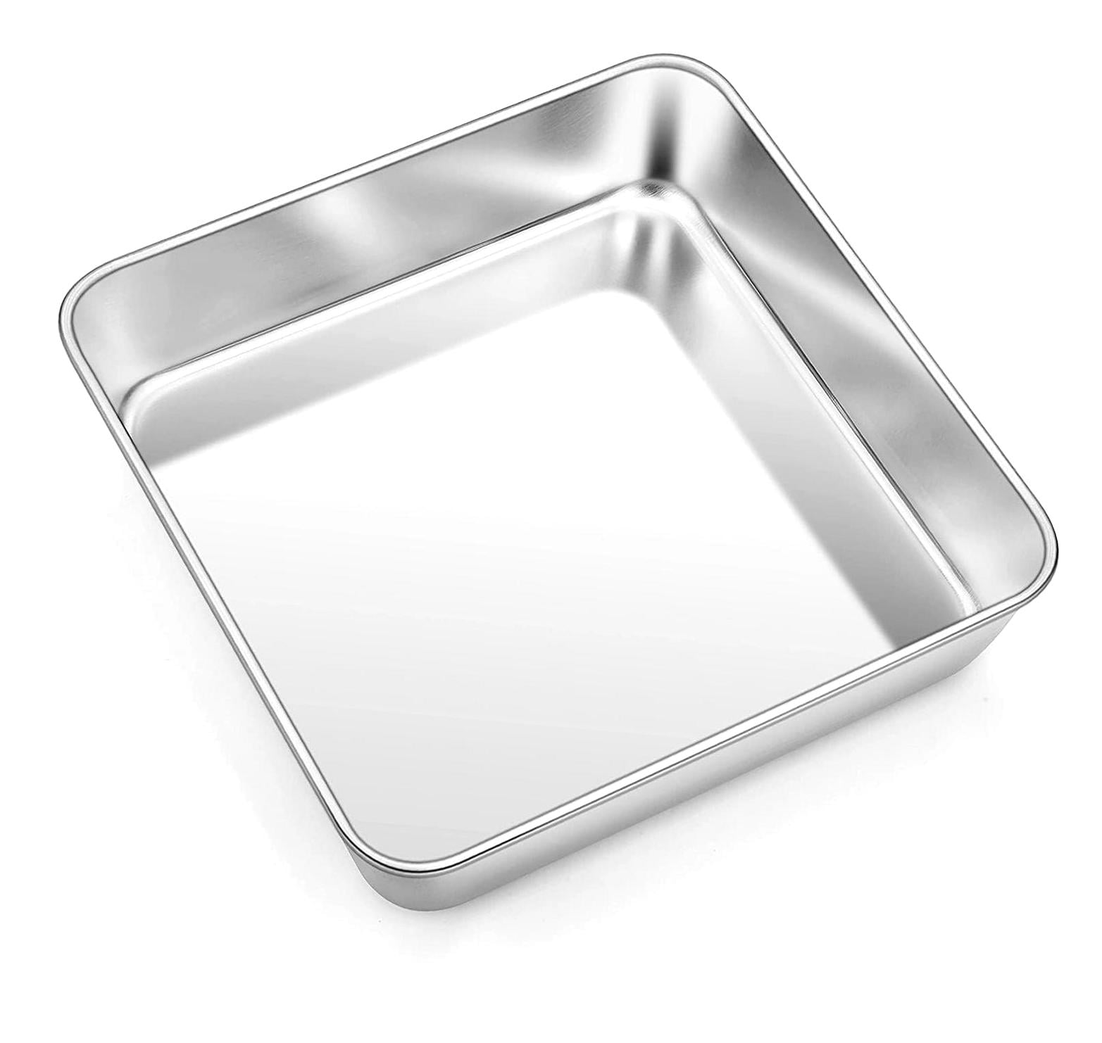 BESTKITTY Square Cake Baking Pan, Stainless Steel Cake Pan, Toaster ...