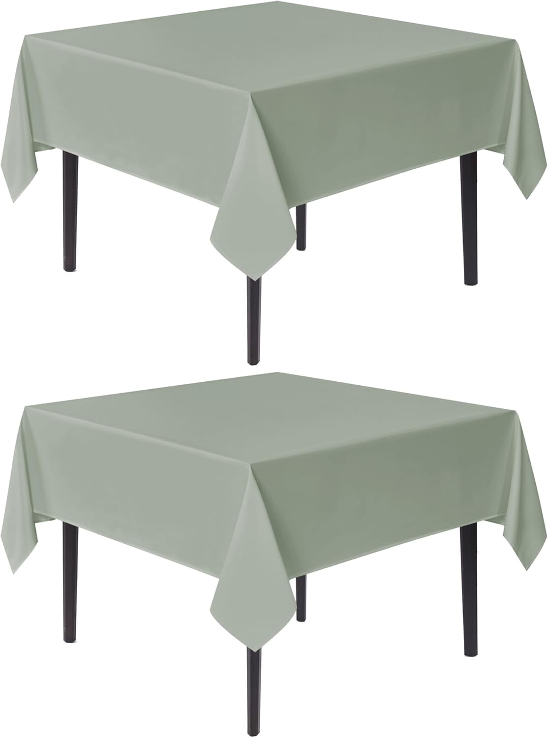 BESTKITTY Square Tablecloths 544 In, 2 Pa - Sage Green Fabr Table Cloth ...