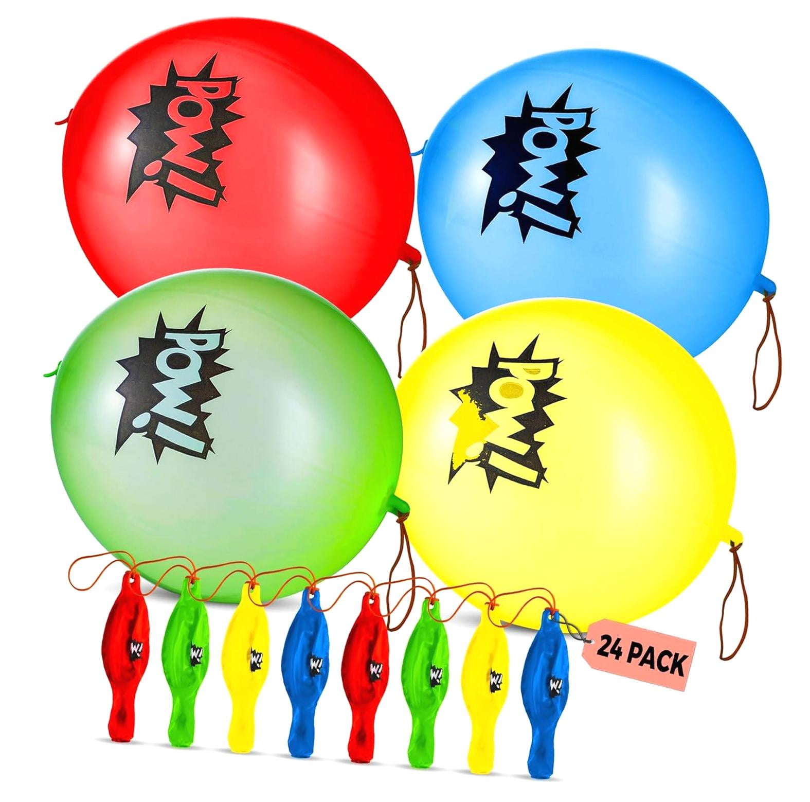 BESTKITTY Superhero Punch Balloons - Pack of 24 Bulk, Large Punching ...