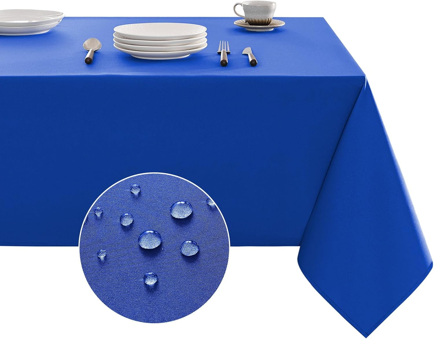 BESTKITTY Table Cloth Rectangle Waterof Spill-of Wrinkle-Free ...