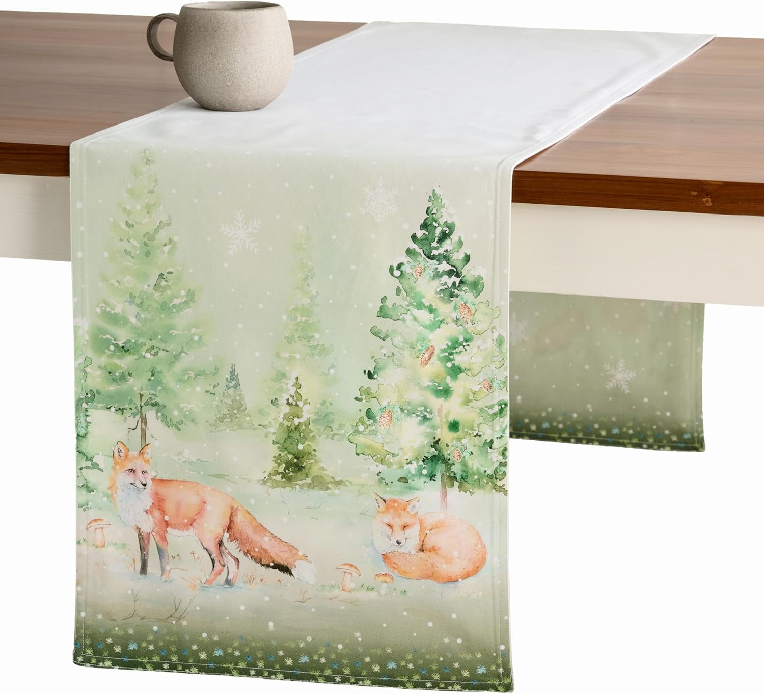 BESTKITTY Table Runner 100% Cn Double Layer Table Runners 72 ines Long ...