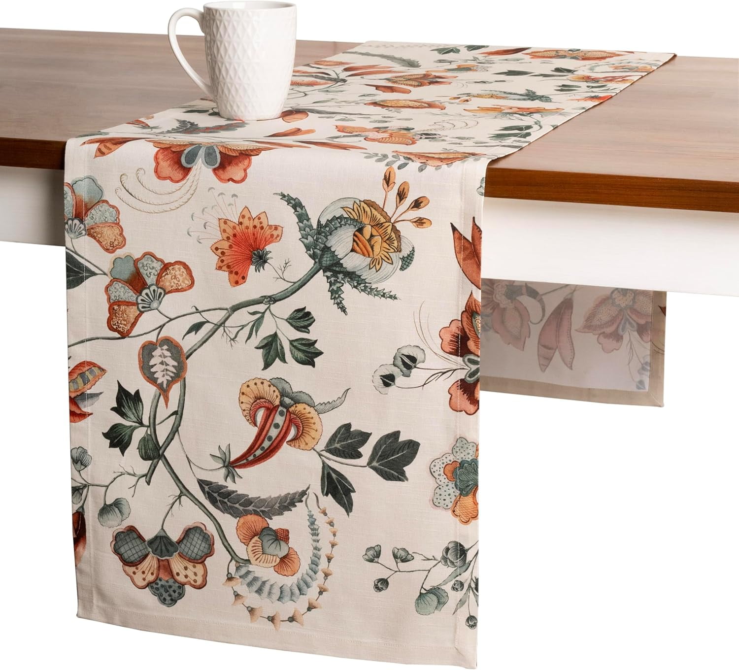 BESTKITTY Table Runner 100% Cn Single Layer Table Runners 108 ines Long ...