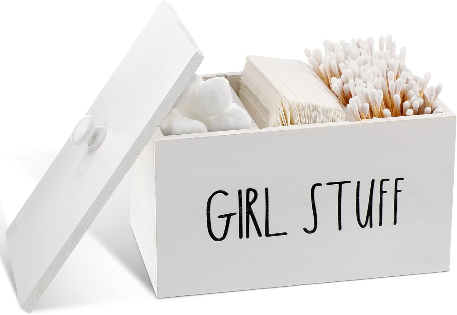 BESTKITTY Tampon Holder for Batoom with Lid Tampon Storage Pad ...