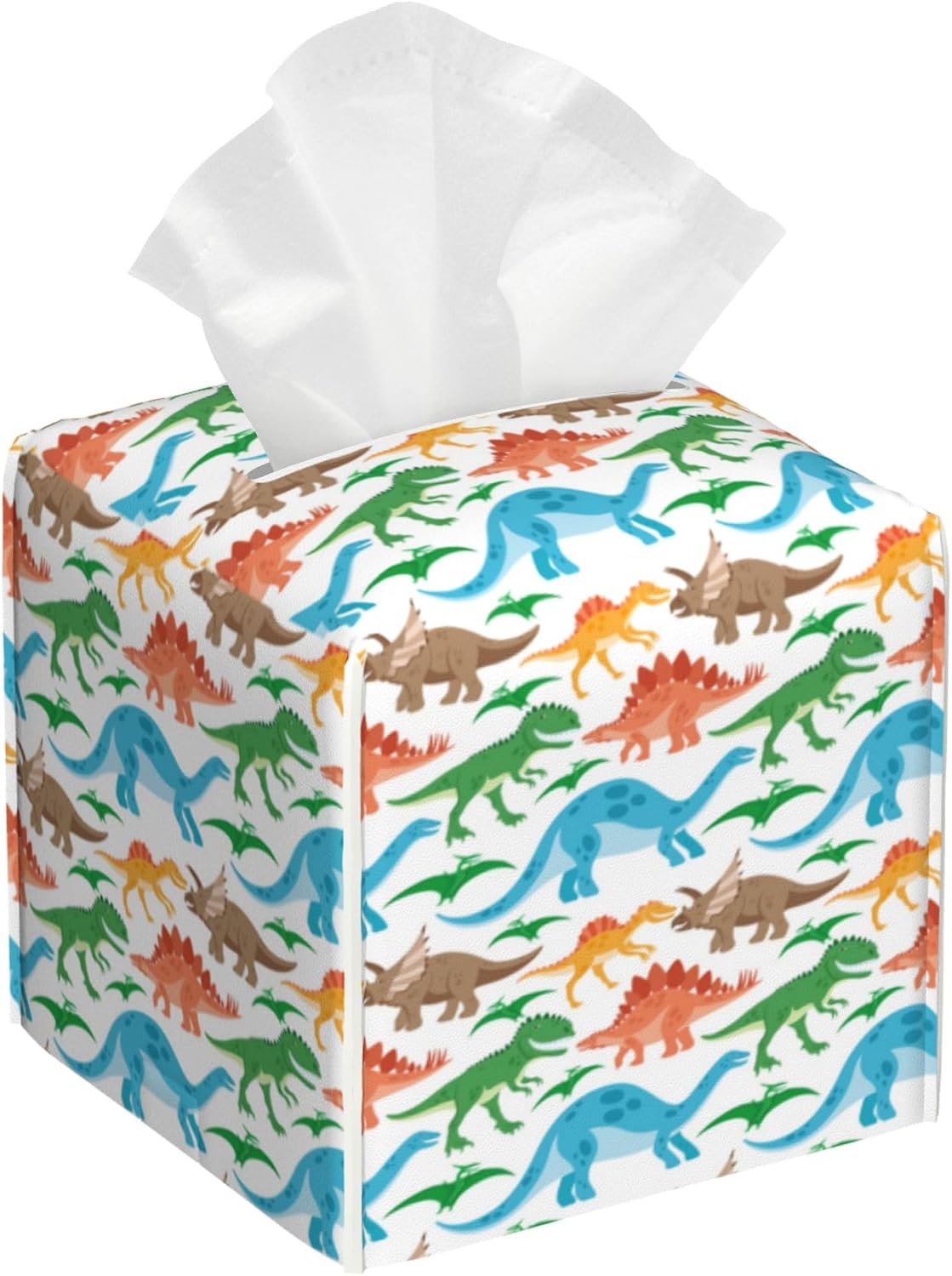 BESTKITTY Tissue Box Holder Cute Dinosaurs Tissue Box Cover Square ...