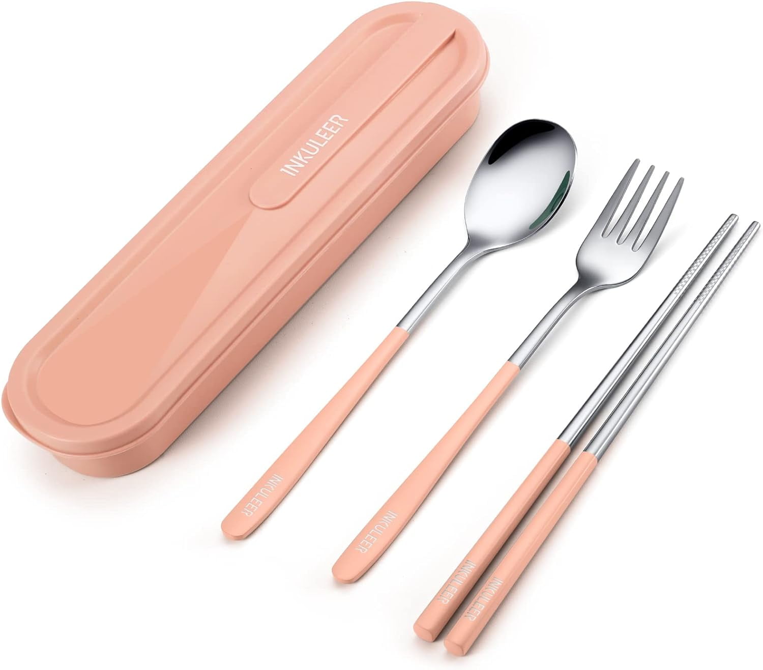 BESTKITTY Travel cutlery set, 18/8 stainl steel cutlery, Reusable ...