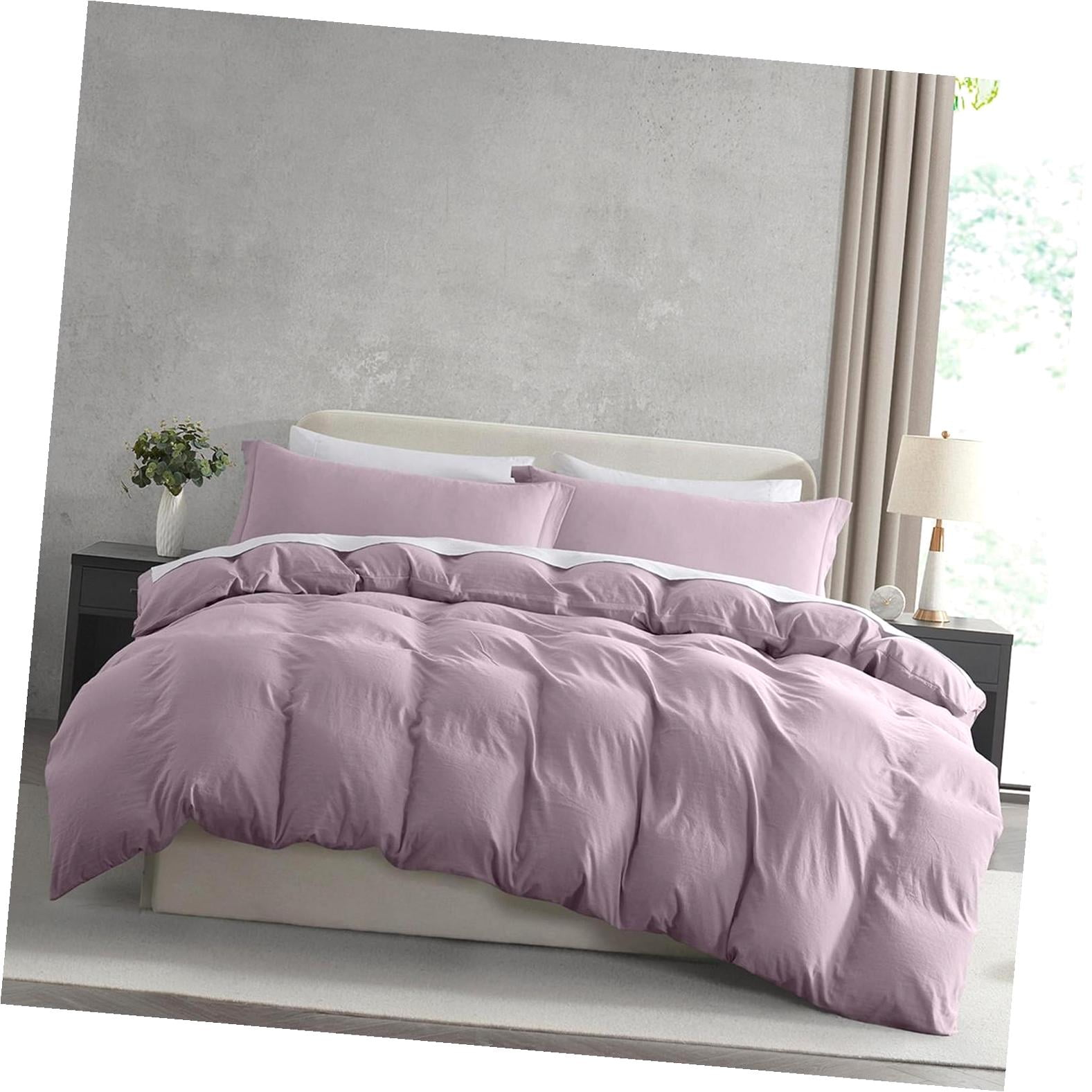 BESTKITTY Twin Duvet Cover Collection - Gentle Washed Muted Duvet Cover Twin/Twin XL, 2 Items ...