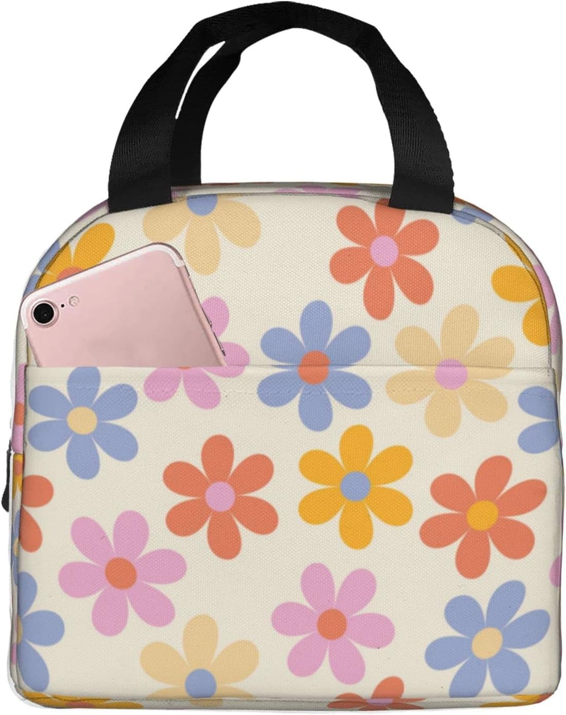 BESTKITTY Vintage Daisy Flower Lun Bag for Women Men, Reusable Daisy ...