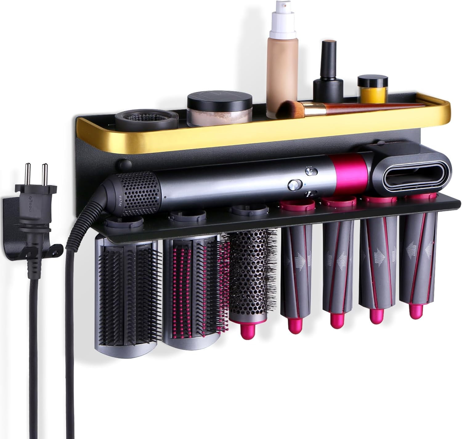 BESTKITTY Wall nt Holder Compatible with Airwr Styler, Bla gold Storage ...