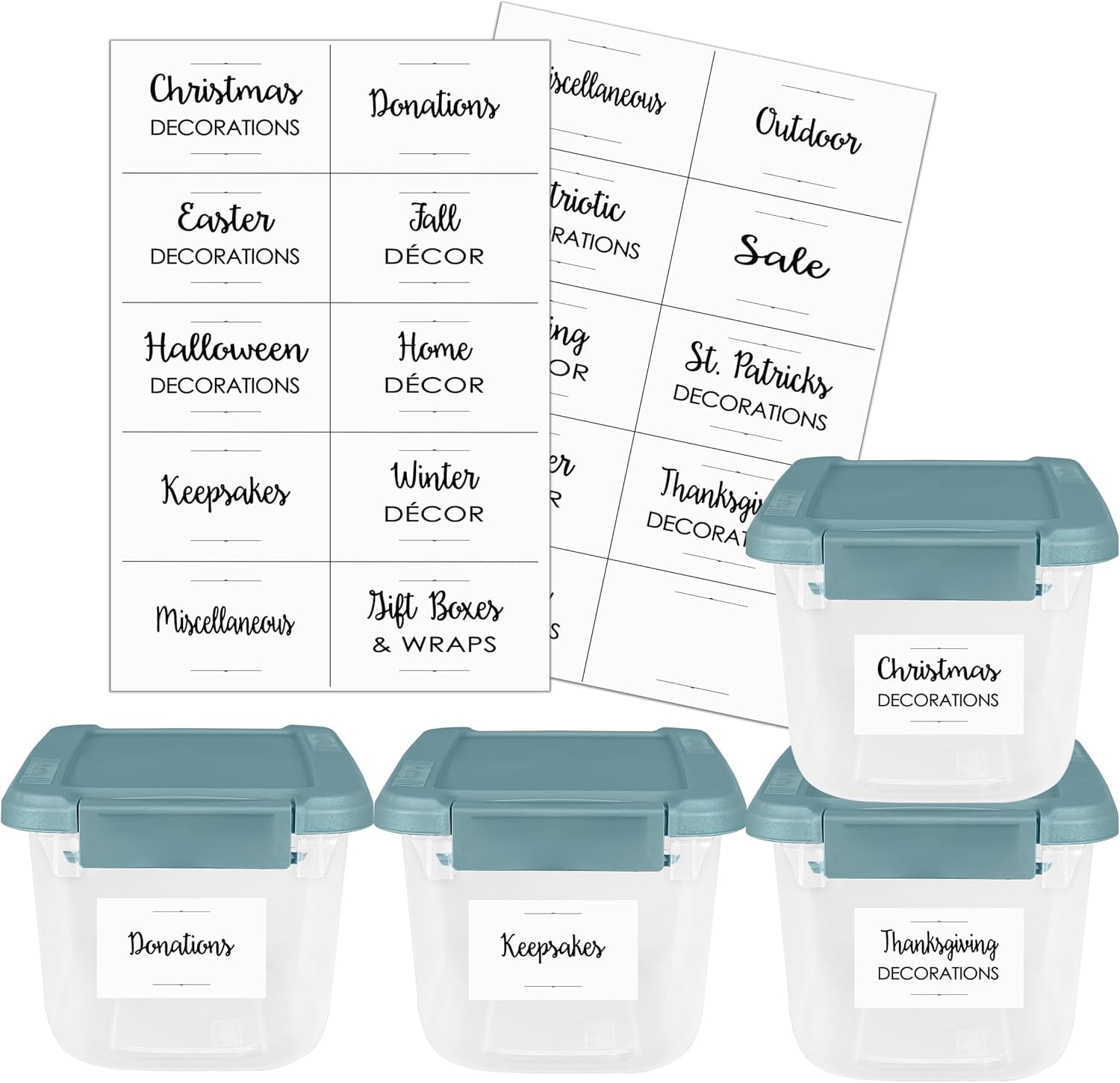 BESTKITTY Waterof Storage Sters for Organi Bins and Containers ...