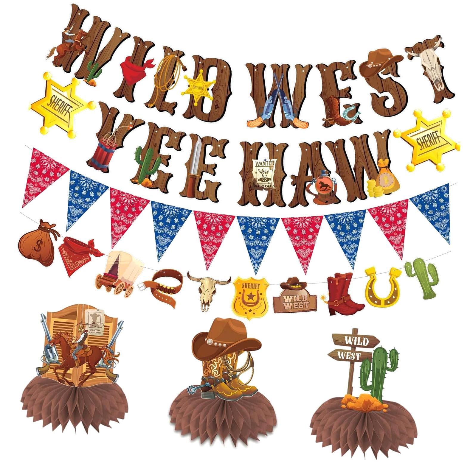 BESTKITTY Western Party Decorations, Birthday Party Supplies Featuring ...