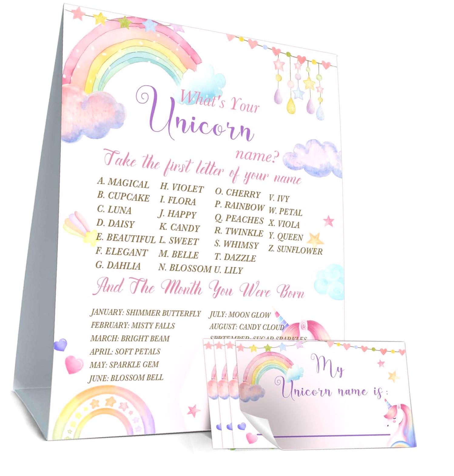 BESTKITTY What is Your Name Set, Including 1 Name Double Sided Sign and ...
