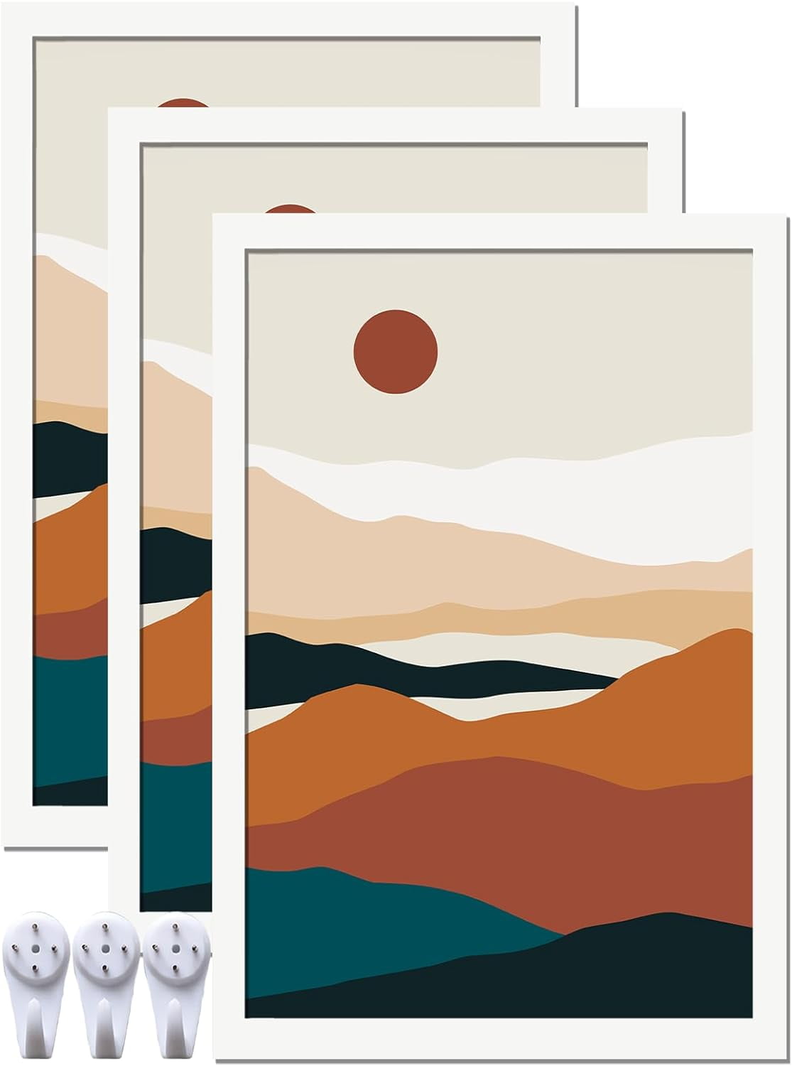 BESTKITTY White 12x18 Pture F Set of 3, High Transparent Fe for 12 By ...